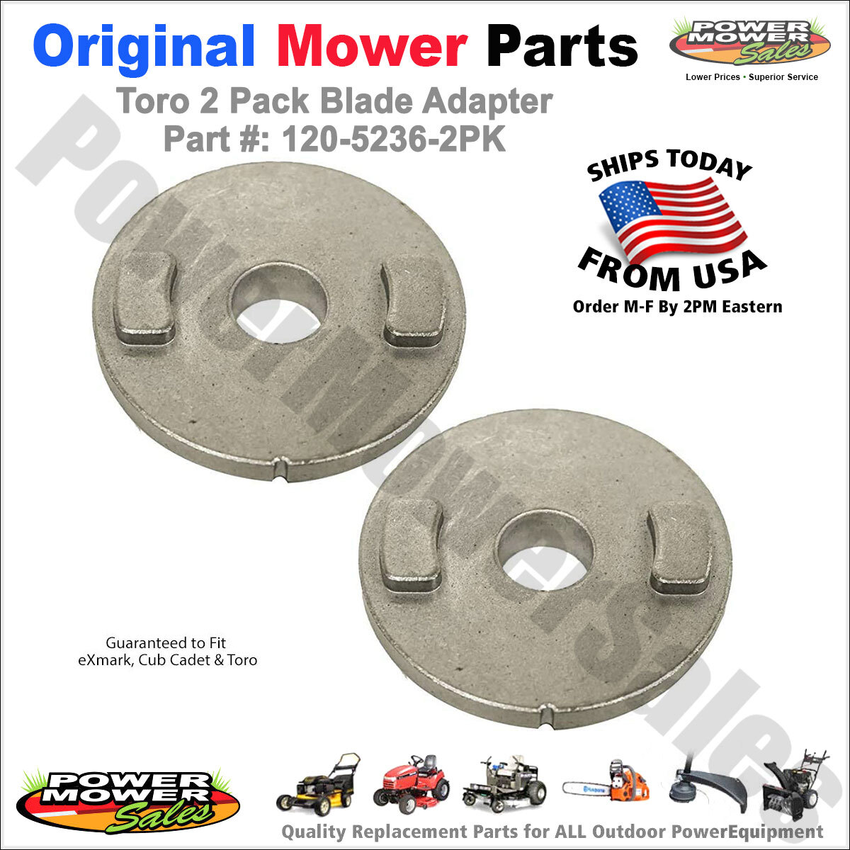 Genuine Toro 2 Pack Blade Adapter for Lawn Mowers / 120-5236-2PK ...