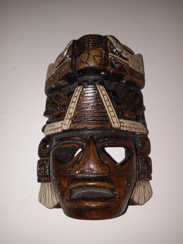 Handcarved Aztec Mayan Warrior Mask – Wooden Wall Art – Tribal Decor 5. ...