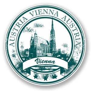2 x 10cm Vienna Austria Sticker Car Bike Laptop Decal Travel Luggage ...