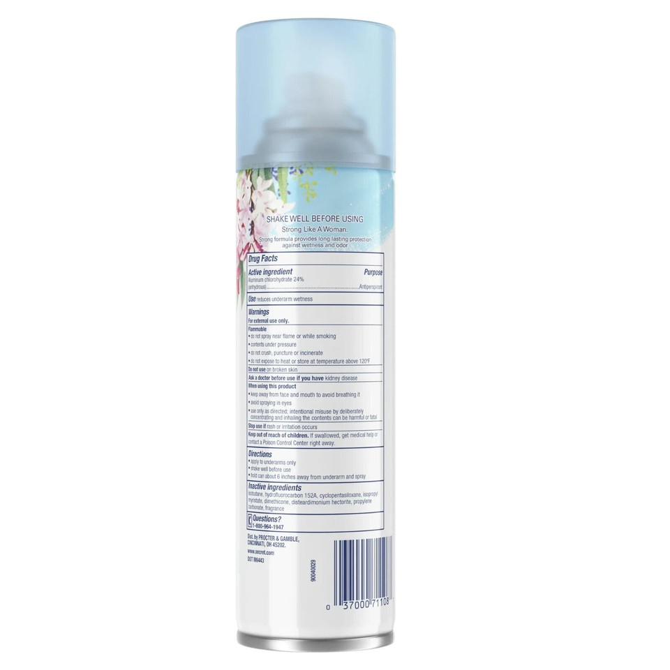 Secret POWDER FRESH 24HR Aerosol Antiperspirant Deodorant Spray 6oz, 2 ...