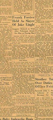 Frank Foster Capone Member Held Slayer Jake Lingle July 31 1930 ...