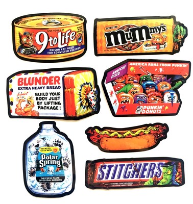 Wacky Packages Snacks Donut Chocolate Car Skateboard Laptop Luggage ...