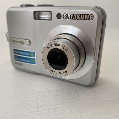 Samsung S860 8.1 MP CCD Digital Camera Tested & Working w/ SD Card ...