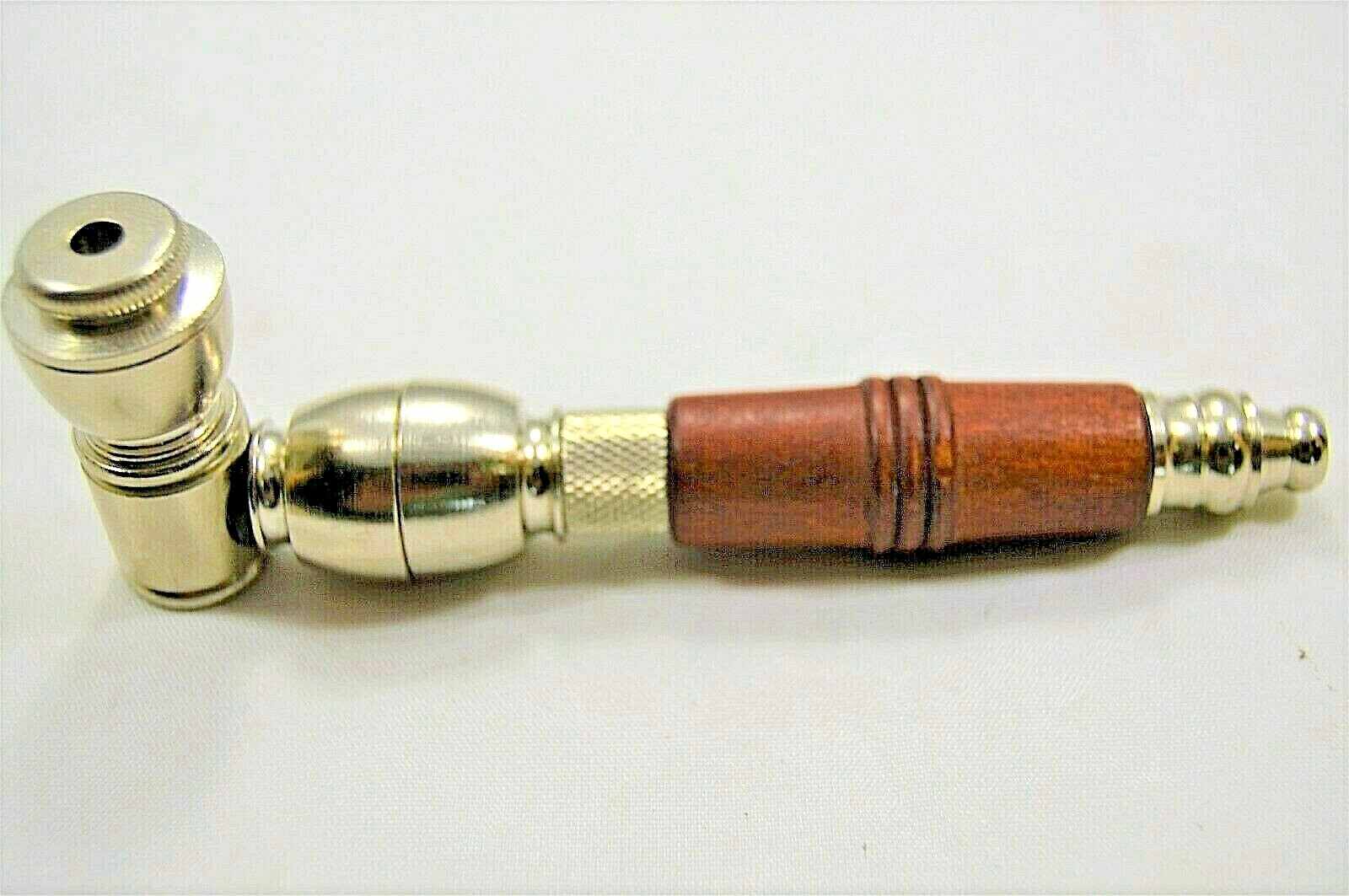 Metal Tobacco Chamber Smoking Pipe Solid Brass nickel plated Long Pipe ...