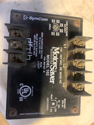 SymCom Inc Model 102 Motor Saver Electric Motor Protector 240VAC 10A ...