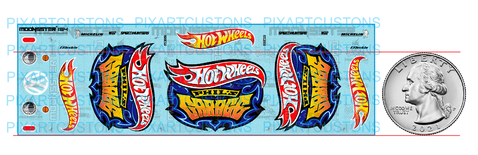 White Toner Water Slide Decal Set Drag Bus Garage Headlights For H-W 1/ ...