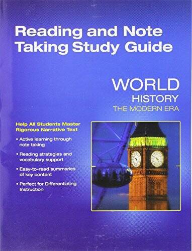 WORLD HISTORY 2016 MODERN ERA READING AND NOTETAKING STUDY GUIDE GR ...