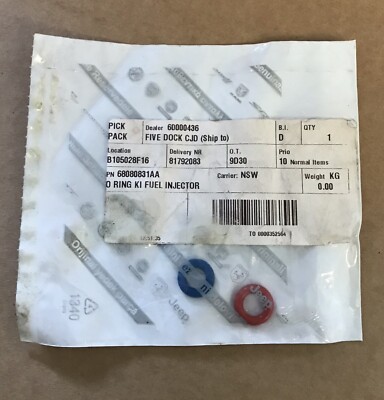 Fiat Freemont & Jeep Injector Ring Fuel Injector O-Ring Kit 68080831AA ...