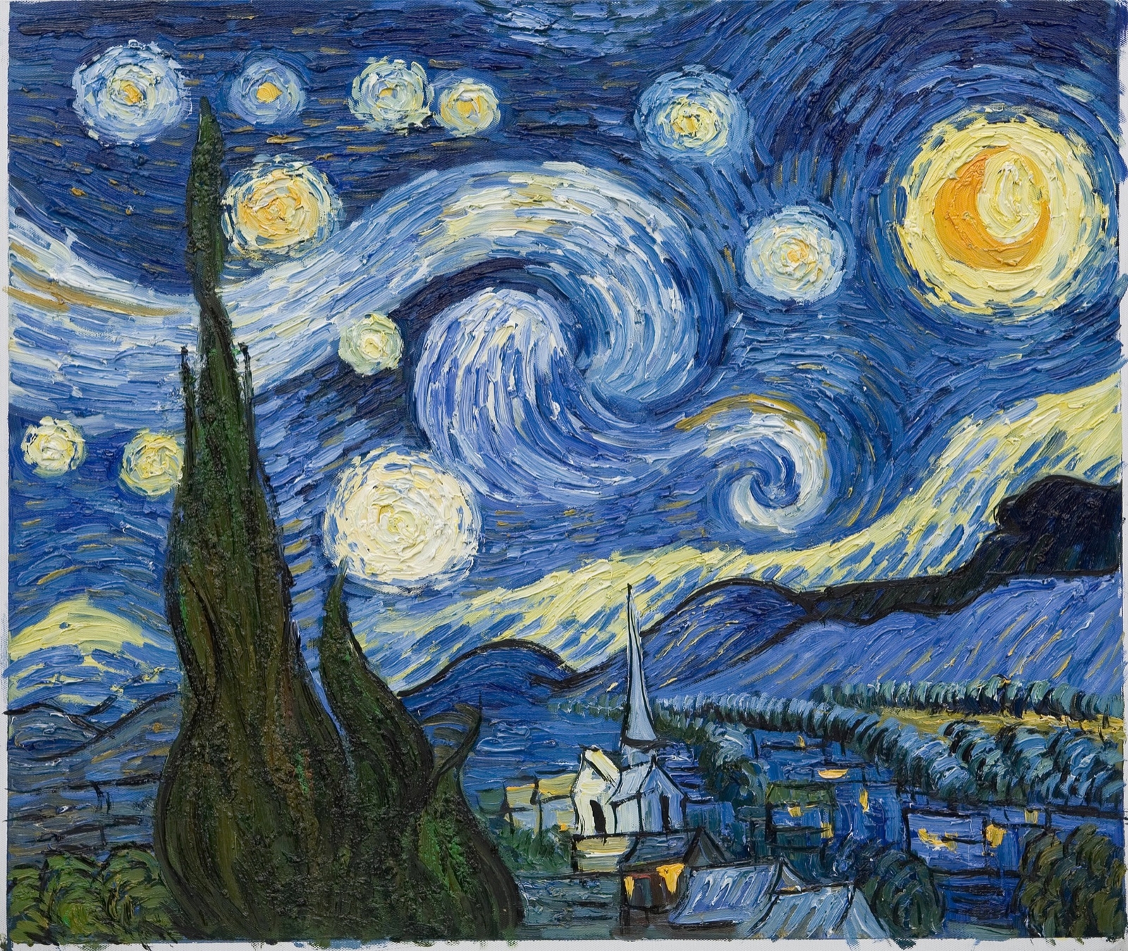 7530.Decoration Poster.Home Room wall design.Starry Night by Van Gogh ...