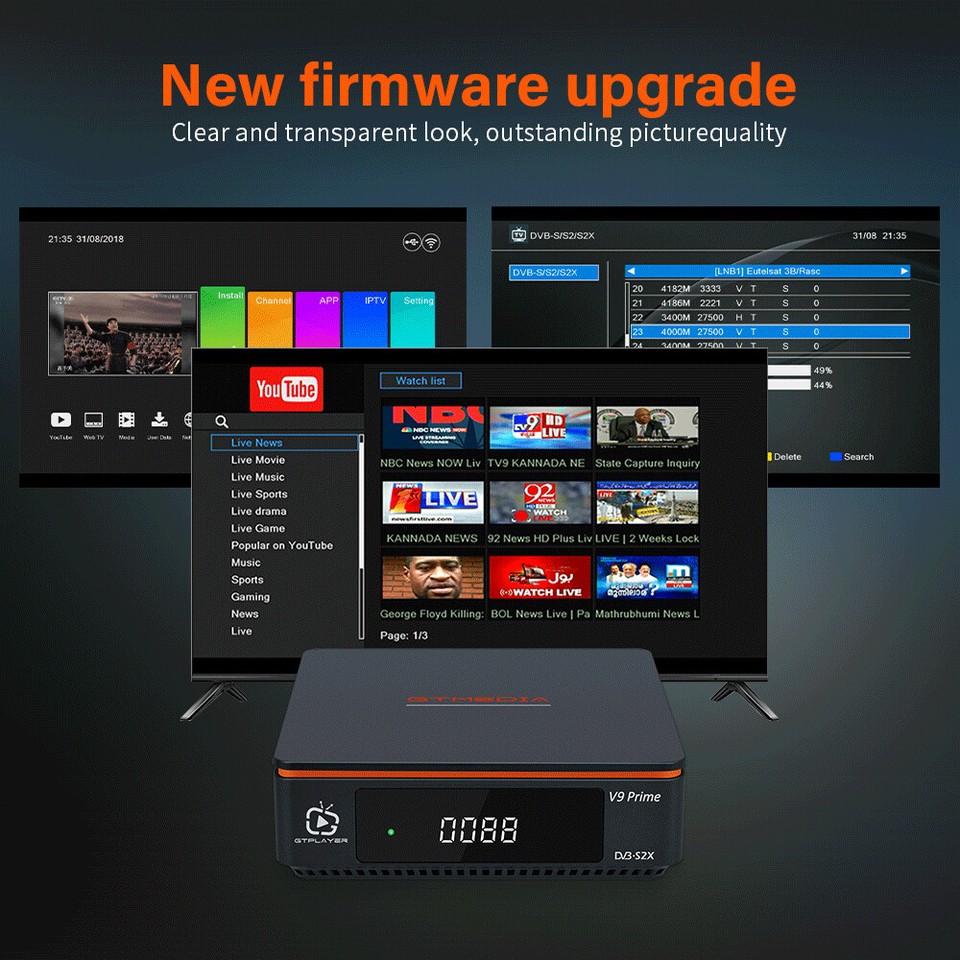 DVB-S/S2/S2X Satellite Receiver HDMI WIFI TV Set Top Box DVR IP-TV ...