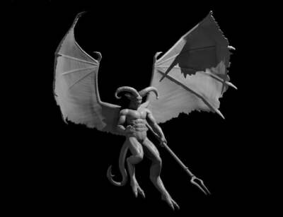 Horned Devil Mini - DND - Pathfinder - Dungeons & Dragons - RPG ...