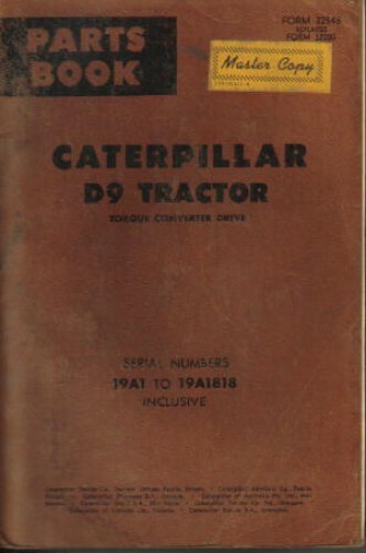 Used Caterpillar D9 Tractor Torque Converter Drive Parts Manual | eBay