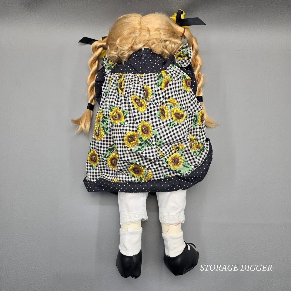 Vintage Delton Products Collectable Girl With Flower Pot Cloth Doll ...