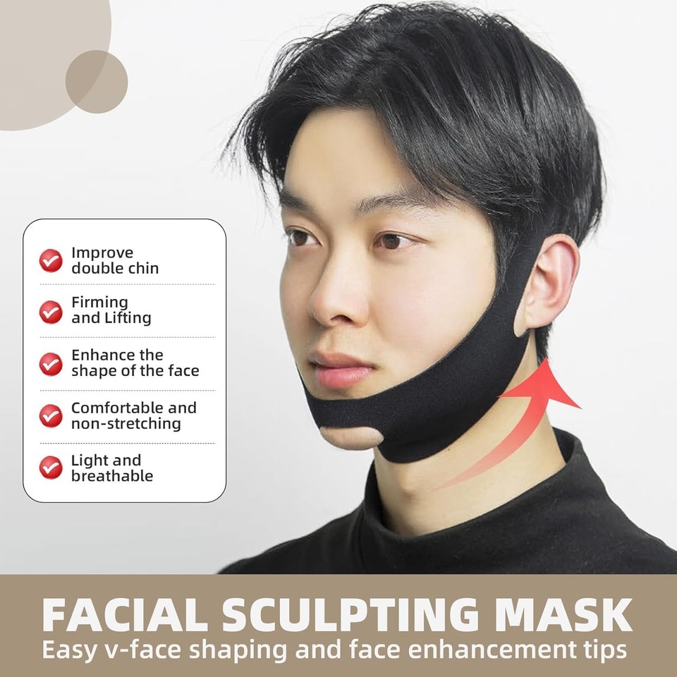 V-Line Lifting Mask - Double Chin Reducer and Face Shaper with High ...