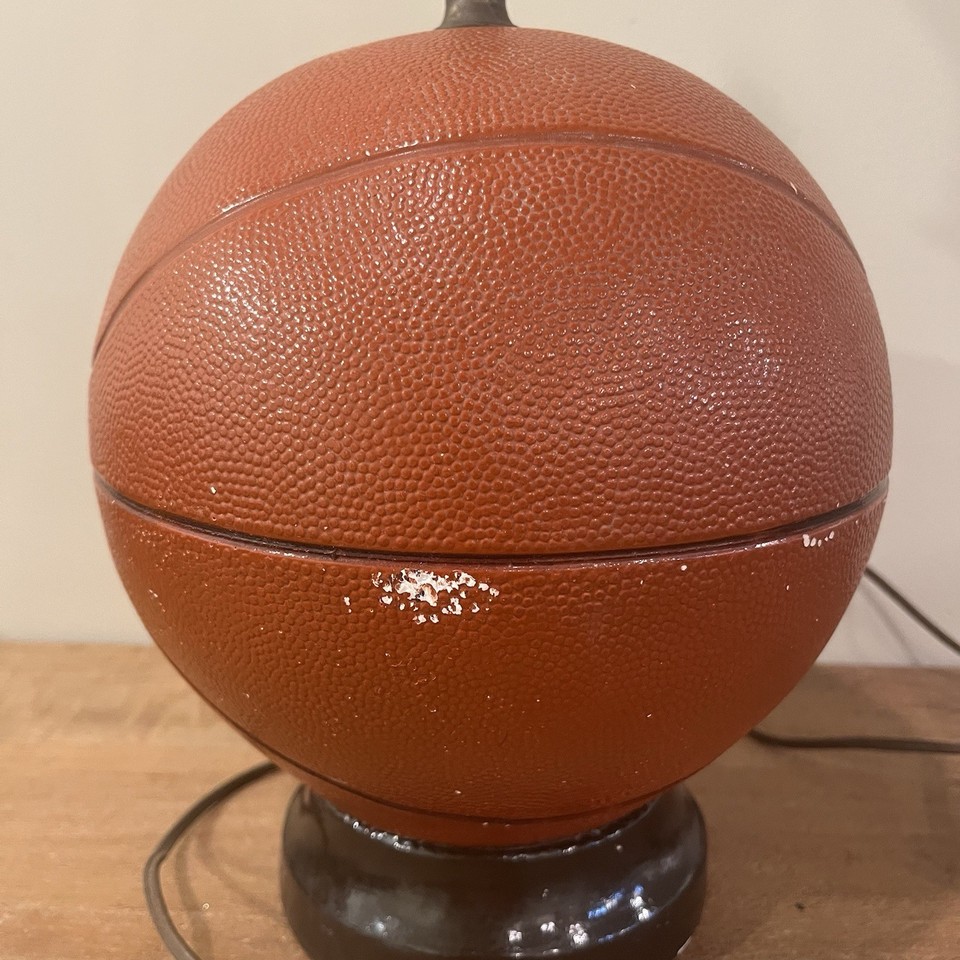 Vintage 1970s Basketball Table Lamp Icon-Art NJ 75-85 Works Real ...