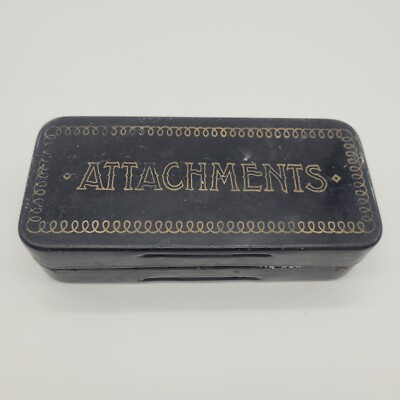 Vintage Greist Sewing Machine Attachments Tucker Metal Box | eBay
