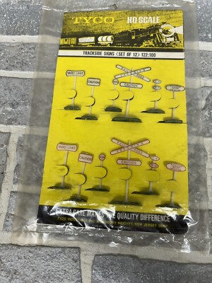 VINTAGE TYCO RAILROAD HO SCALE TRAIN LAYOUT TRACKSIDE SIGNS 122 NOS | eBay