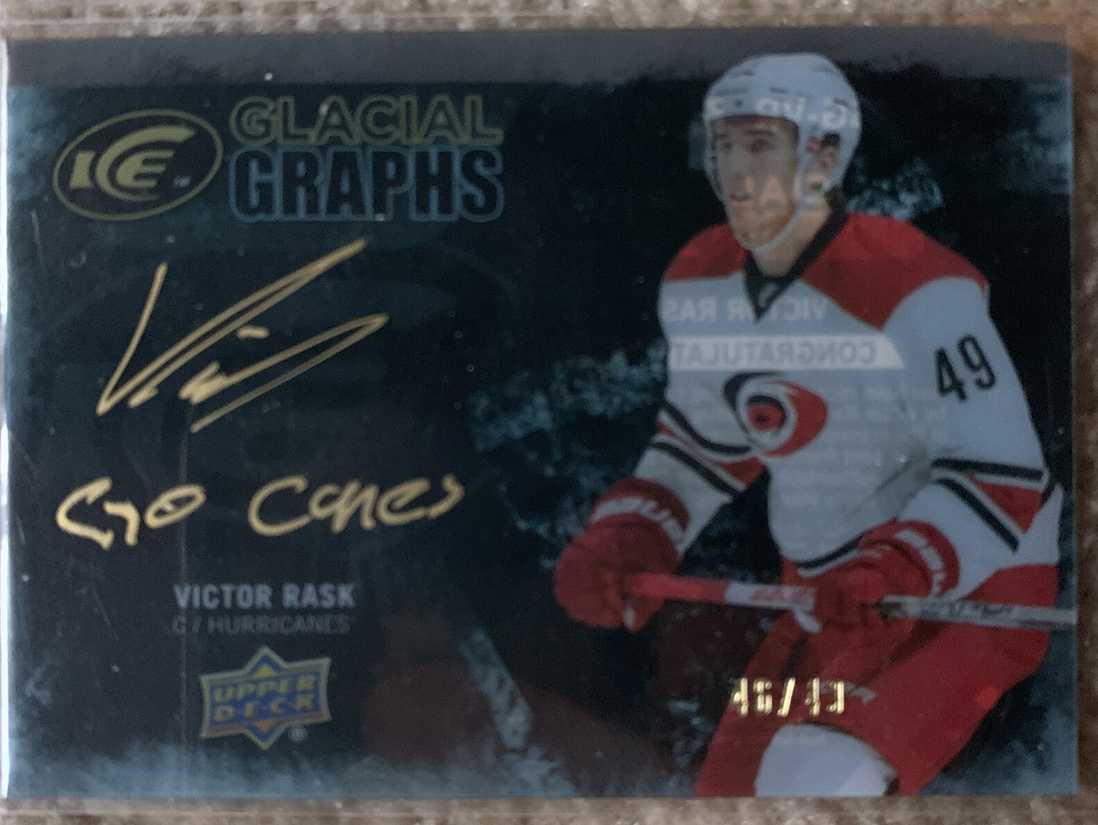 2016-17 Upper Deck Ice - Glacial Graphs Black #GG-VR Victor Rask /49 ...
