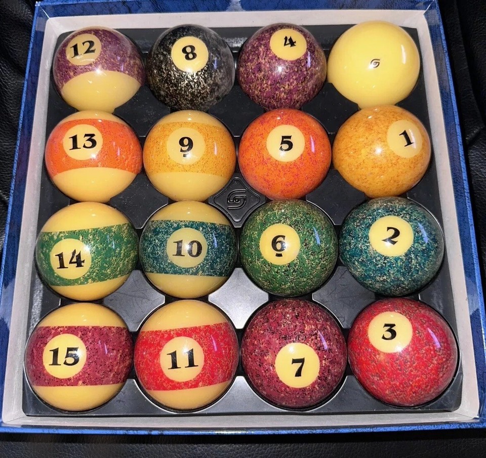 Aramith Stone Collection Pool Balls Set, 2’1/4 Regulation Size-NO BOX ...