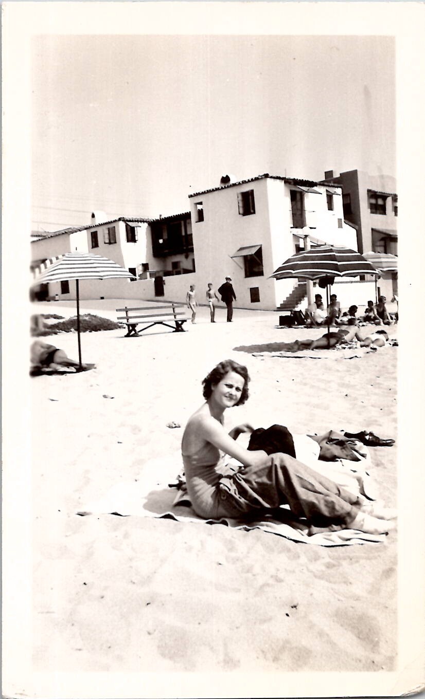 Voyeur Captures Hot Woman Undress at Beach Risqué Snapshot 1950s ...
