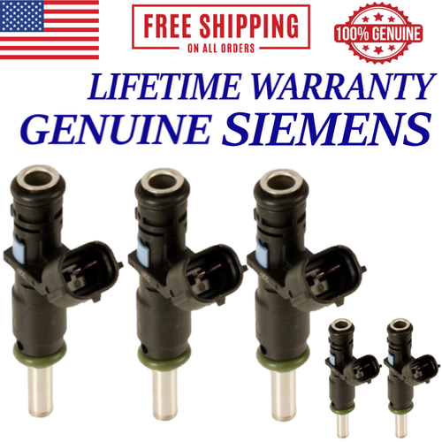 NEW Set of 5 OEM SIEMENS Fuel Injectors 2007-2014 Volkswagen Jetta 2.5L ...