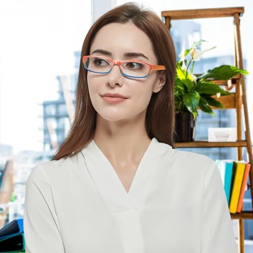 Computer Reading Glasses for Women Blue Light Blocking Mix Color -5 5.0 ...