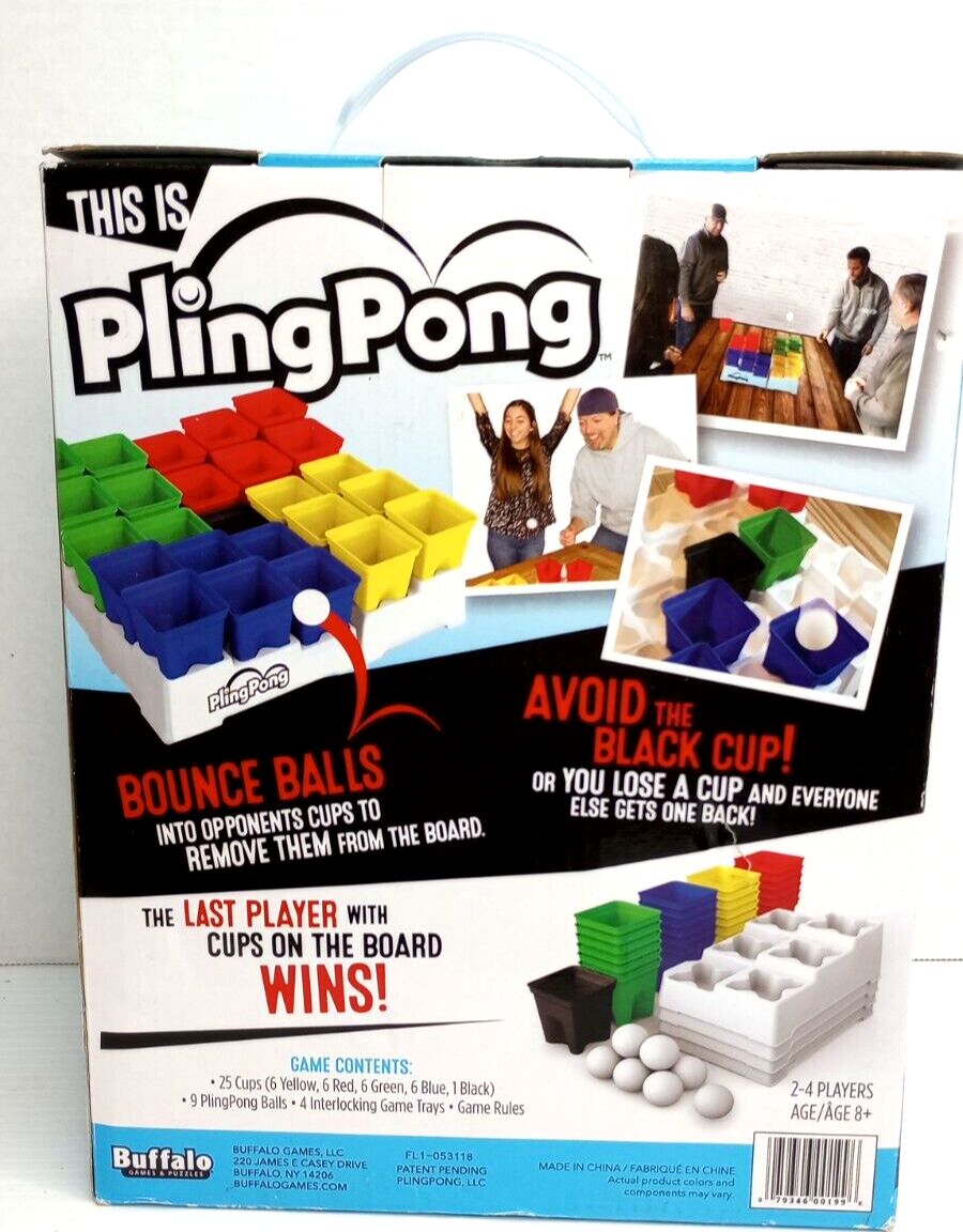 Buffalo Games Plingpong The Fast-paced Ping Pong Game of Skill Luck and ...