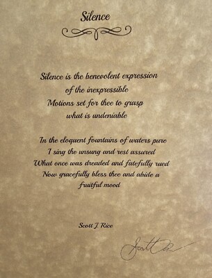 Silence Poem Print ~ Signed | eBay
