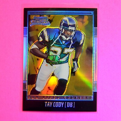 2001 Bowman Chrome #127 Tay Cody Rookie RC GOLD REFRACTOR, SSP #d, 7/99 ...