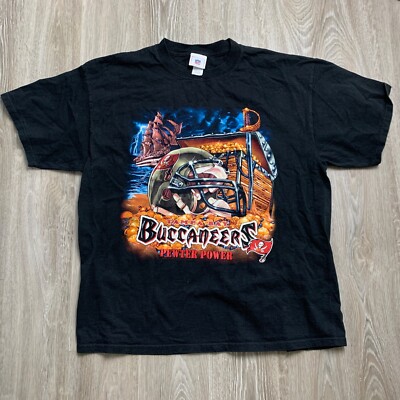NFL Tampa Bay Buccaneers Bucs Vintage Graphic Black Gold Red T-Shirt ...