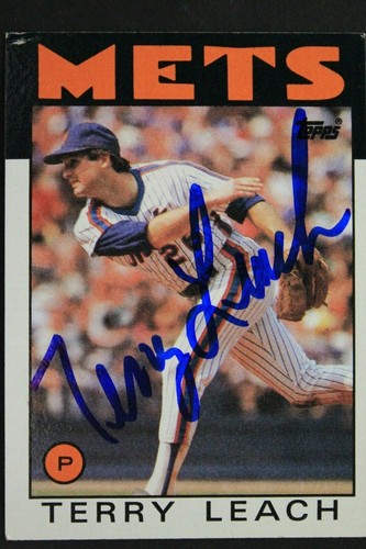Terry Leach New York Mets Autographed 1986 Topps #774 Signed Baseball ...