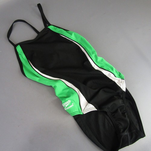 Speedo Endurance Swimsuit Women's Size One Piece Black Green White Swim ...