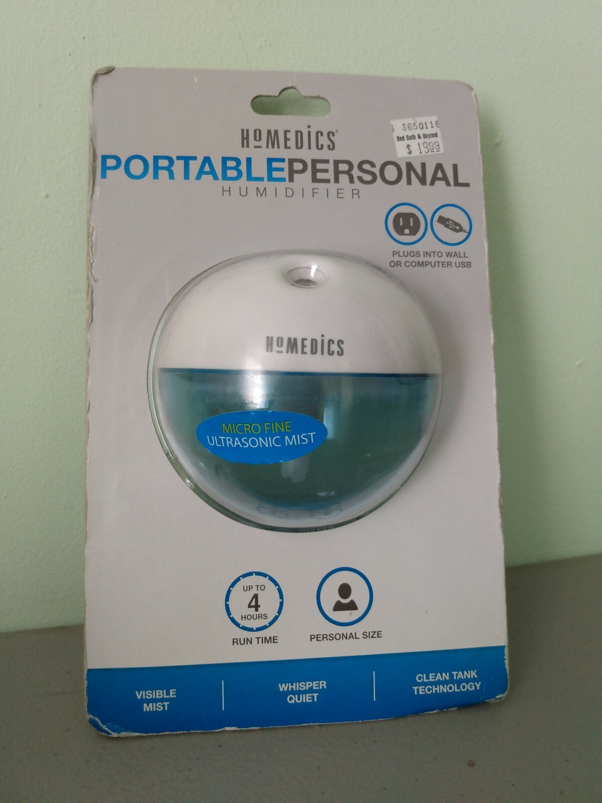 Homedics Personal Cool Mist Ultrasonic Humidifier White HUM-CM10 | eBay