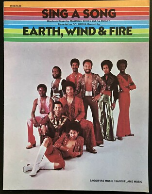 1975 EARTH, WIND & FIRE "SING A SONG" SHEET MUSIC - ROCK & ROLL ERA | eBay