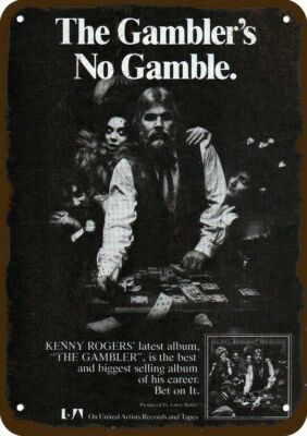 1979 KENNY ROGERS THE GAMBLER Vintage -Look-Edge DECORATIVE REPLICA ...