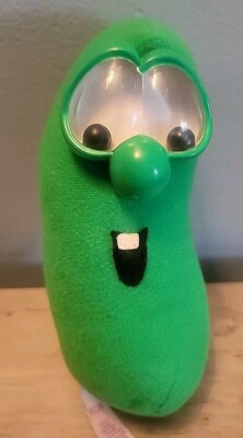 FISHER PRICE VEGGIETALES LARRY CUCUMBER 7" PLUSH STUFFED ANIMAL 1999 ...