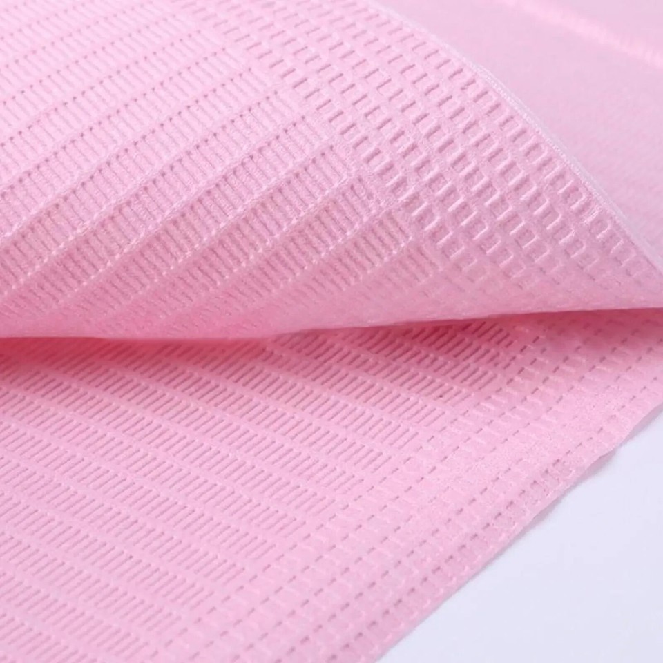 125PCS DISPOSABLE DENTAL MEDICAL BIBS PINK LAP CLOTH TATTOO SUPPLIES ...