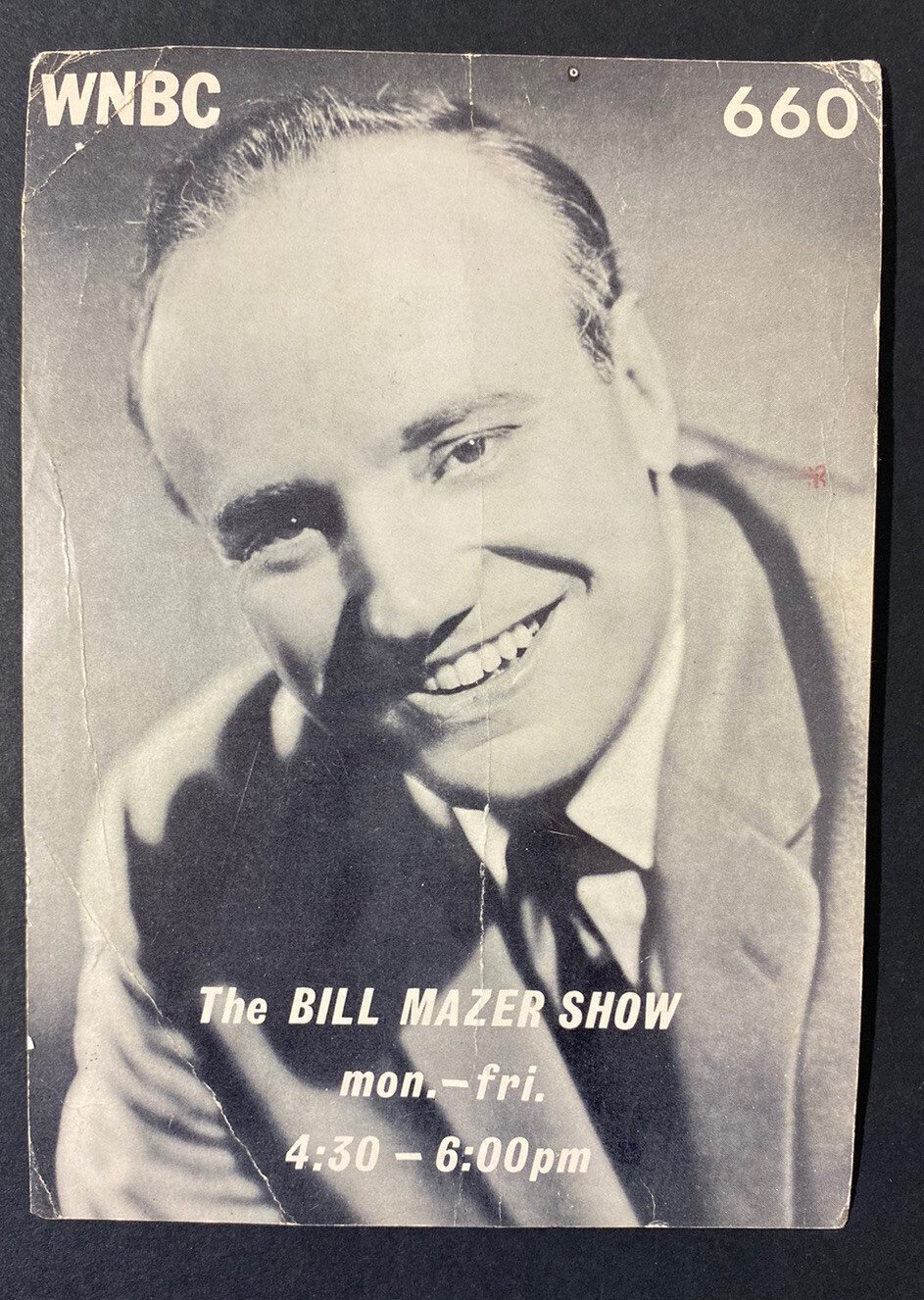 1965 Bill Mazer's Signed Postcard WNBC Radio Baseball, Football, Hockey ...