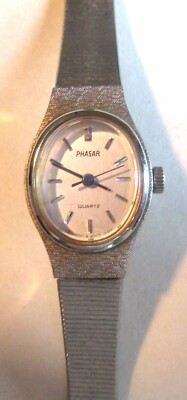 Ladies Phasar Silver Toned Silver Dial Quartz Watch Sears Roebuck V811 ...