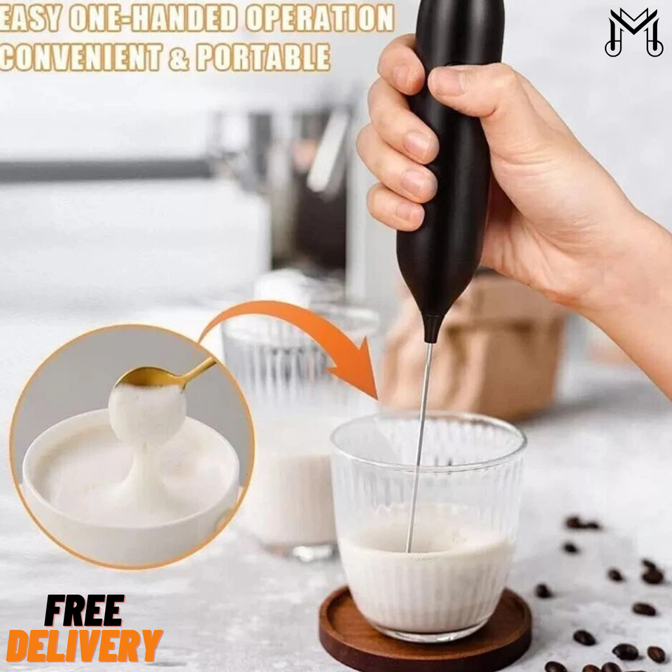 Rechargeable Electric Milk Coffee Frother Whisk Egg Beater Handheld ...