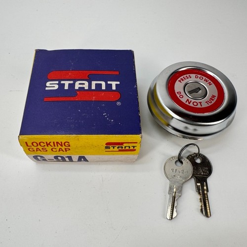 NOS Stant G-91A Locking Chrome Gas Fuel Cap: 1926-1970 GM Ford Chrysler ...