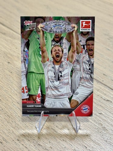 Harry Kane First Major Trophy - 24/25 Bundesliga Topps NOW #189 Bayern ...