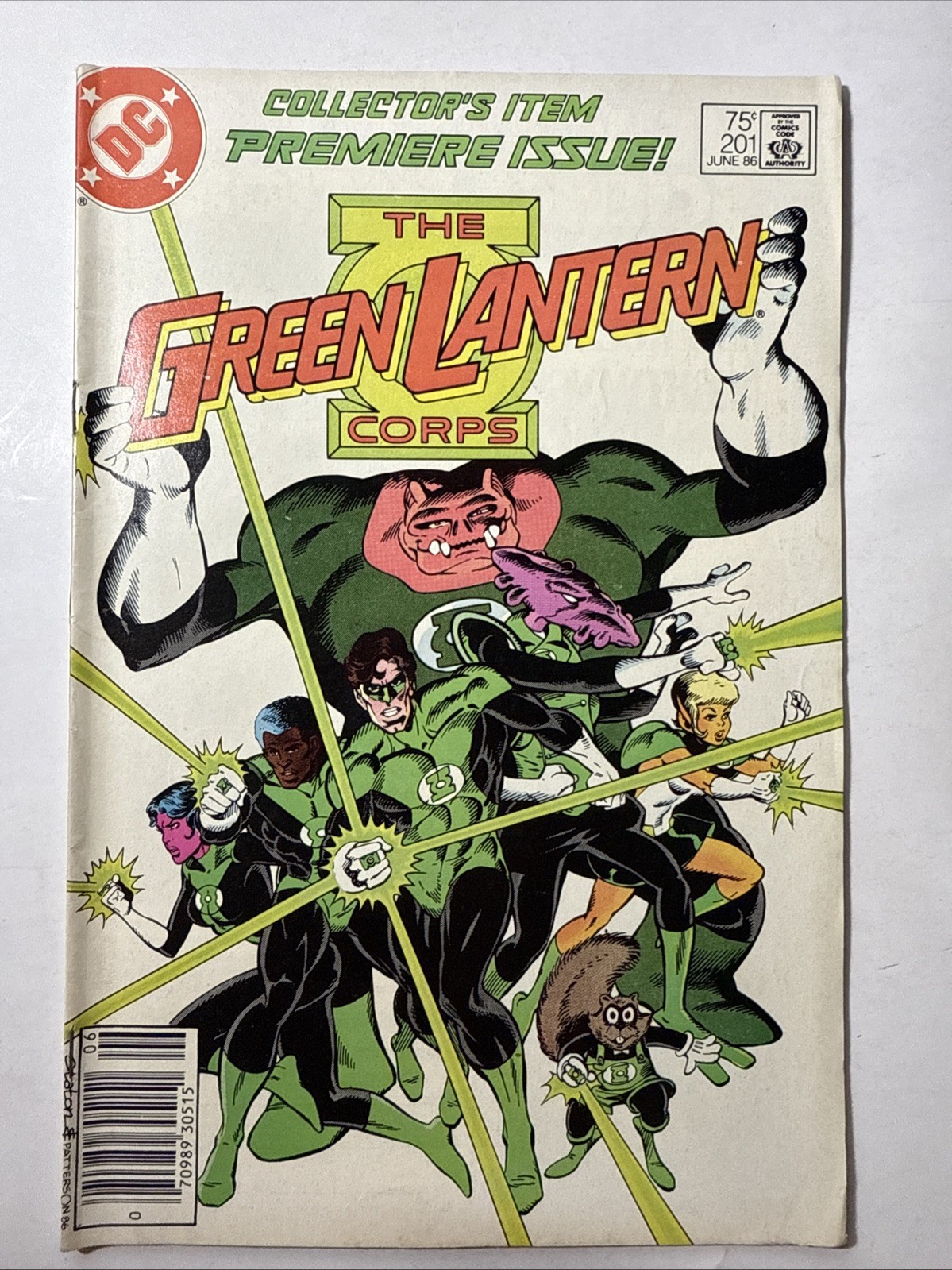 Green Lantern #201 (1986) NEWSSTAND Variant 1st App KILOWOG Joe Staton DC Comic | eBay