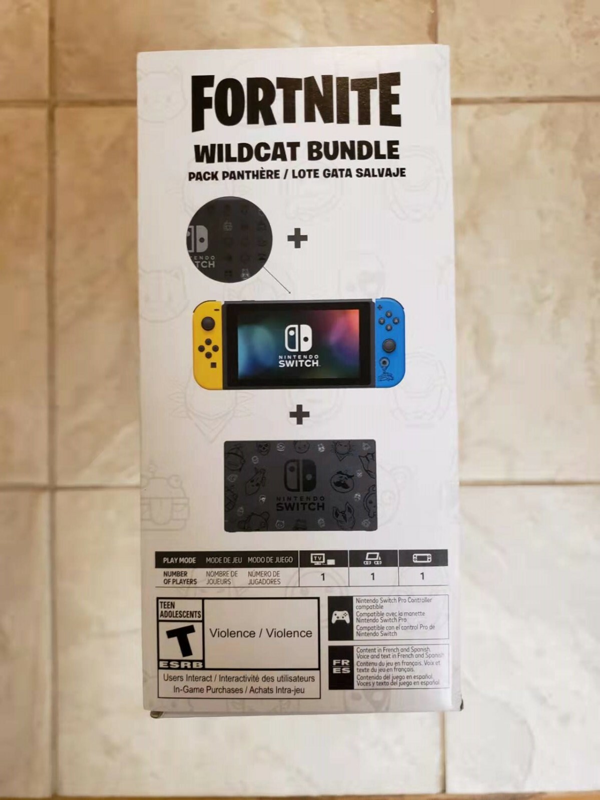 Nintendo Switch HAC-001(-01) Fortnite Wildcat Console Bundle - Yellow ...