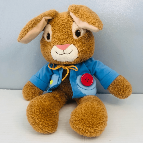 gund peter rabbit teach me plush 18 inch jacket messenger bag shoe ace ...