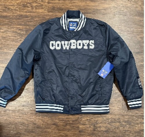 Dallas Cowboys Ultra Game Full Snap Satin Bomber Jacket Men’s NFL XL ...
