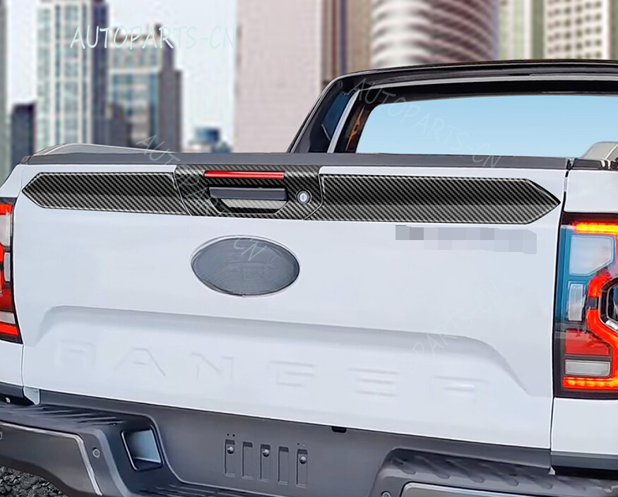 For 2024 Ford Ranger Rear Door Trunk Lid Tailgate Strip Trim Carbon ...