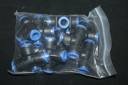 PUT12 Union Tee Connectors 12mm x 12mm x 12mm Tube OD Push to Connect ...