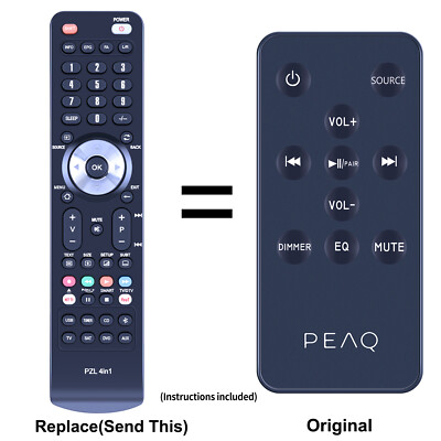New Replacement Remote Control For PEAQ Pyle MEDION PSB100BT-B ...