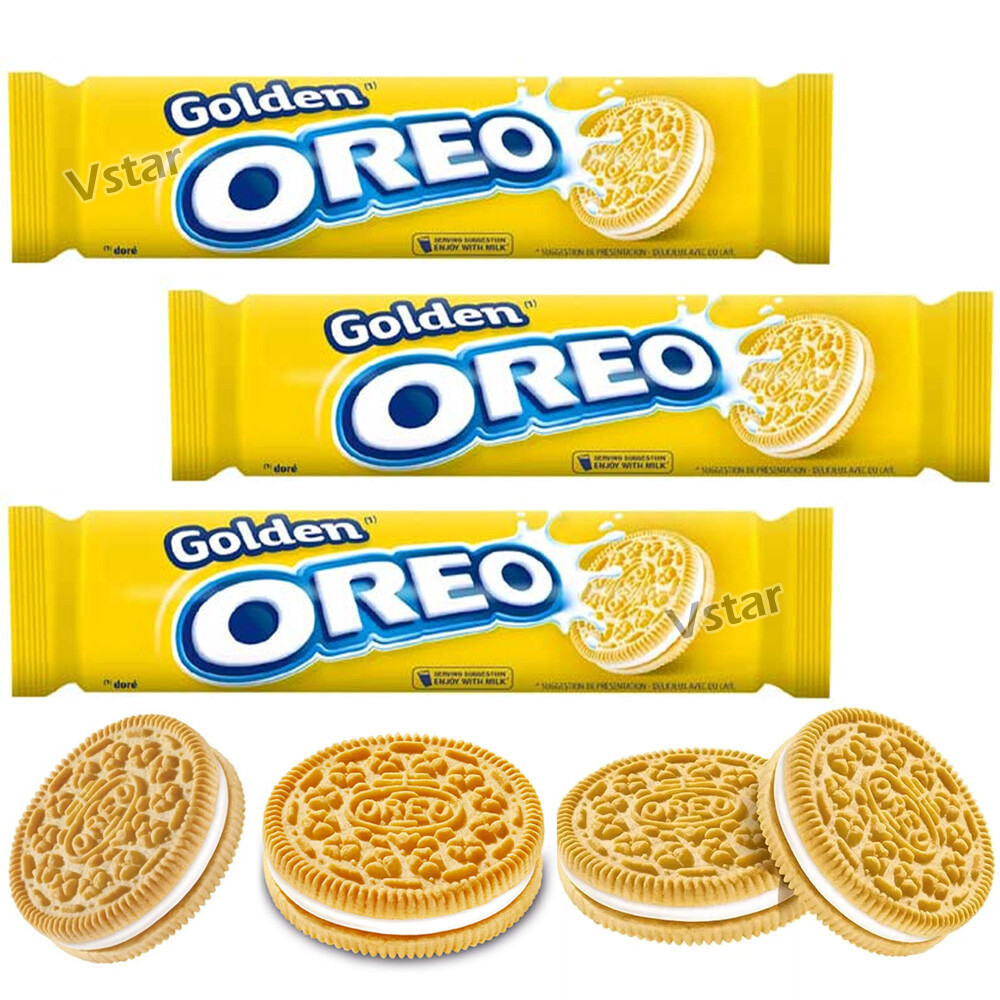 Vanilla Oreo NABISCO GOLDEN OREO Vanilla Creme FAMILY SIZE Sandwich